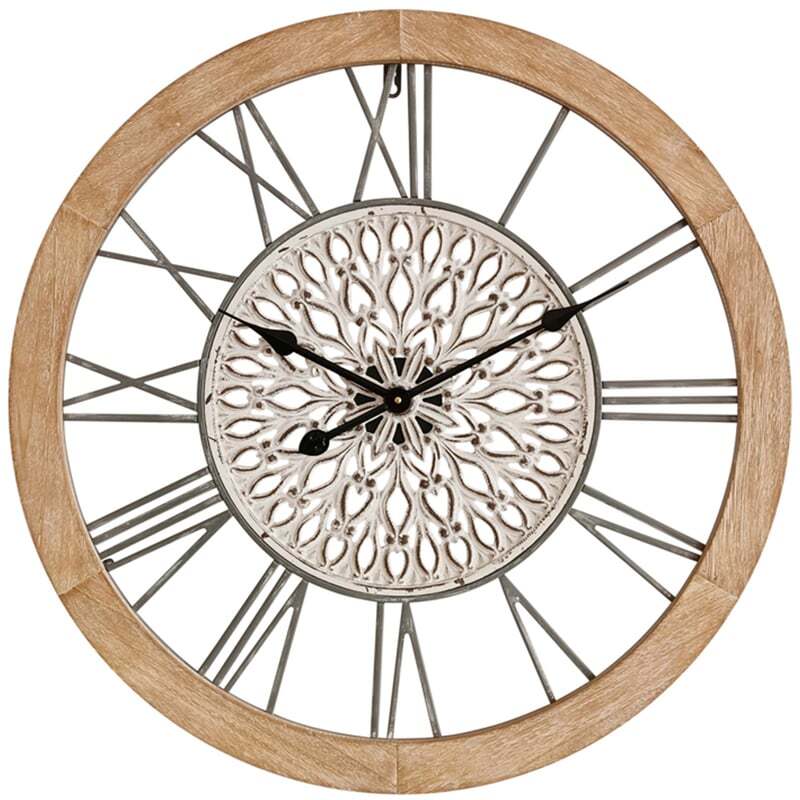 Willow & Silk 70 cm Mandala Patterns Wall Clock