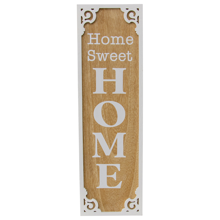 Willow & Silk Wooden 80cm 'Home Sweet Home' Plaque Sign Wall Art ...