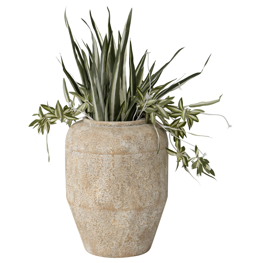 Willow & Silk Vintage Metal Pot Flower Vase With Wide Opening - Willow ...